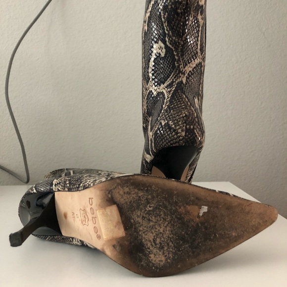 bebe | Shoes | Authentic Bebe Snakeskin Boots | Poshmark